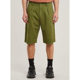 G-Star Raw Chinoshorts G-STAR "Pleated Chino Shorts", Herren, Gr. 36, Normalgr&ouml;&szlig;en, mayfly gd, Obermaterial: 72% Baumwolle, 28% Leinen, Hosen Chinoshorts
