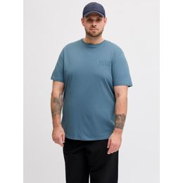 Jack & Jones PlusSize Herren T-Shirt "JJECORP LOGO TEE SS O-NECK NOOS PLS"blau mirage, Basic, Gr. 4XL, JACK & JONES PLUSSIZE, Single Jersey, Obermaterial: 100% Baumwolle,