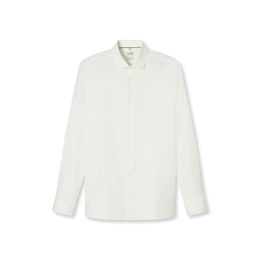 Businesshemd OLYMP "OLYMP Level Five 24/Seven, body fit, Modern Kent", Herren, Gr. 38, Normaler Arm, hellbeige, 64% Baumwolle, 27% Polyester, 9% Elasthan, Hemden