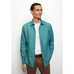 Langarmhemd OLYMP "OLYMP Casual, regular fit, Kent", Herren, Gr. L, Normaler Arm, smaragd, 100% Baumwolle, Hemden