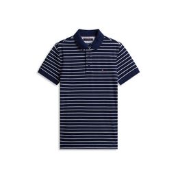 Poloshirt Tommy Hilfiger "1985 SLIM POLO", Herren, Gr. L, carbon navy, ivory petal, Piquu00e9, Obermaterial: 96% Baumwolle, 4% Elasthan, casual, Shirts, Markenstickerei, aus Baumwoll-Piqu&eacute;