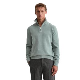 Marc O'Polo Troyer MARC O'POLO "aus feiner Chenille", Herren, Gr. S, cracked ice, Obermaterial: 74% Baumwolle, 21% Schurwolle, 5% Polyamid, unifarben, Pullover Troyer