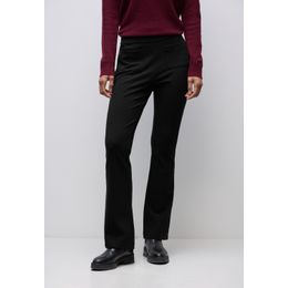 Bootcuthose Street One, Damen, Gr. 38, L&auml;nge 32, schwarz, Stoff, 62% Viskose, 34% Polyamid, 4% Elasthan, unifarben, skinny fit lang, Hosen, High Waist