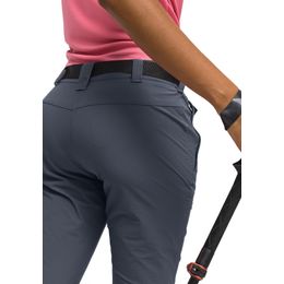 Caprihose Maier Sports "Inara slim 3/4", Damen, Gr. 48, Normalgr&ouml;&szlig;en, grau, 90% Polyamid, 10% Elasthan, Hosen Caprihose, Damen Wanderhose, atmungsaktive Outdoorhose, 3/4 Hose mit 3 Taschen