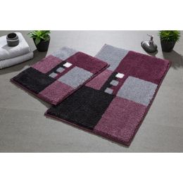 Badematte Grund Gr. 6, lila (beere), WC-Deckelbezug (47cm x 50cm), 1 Stk., Badematten, Badematte