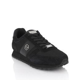 Philipp Plein Damen Sneaker "Hexagon", Gr. 400202, schwarz, schwarz, Schuhe