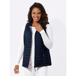 Steppweste Casual Looks, Damen, Gr. 38, blau (marine), 100% Polyester, Wattierung:100% Polyester, unifarben, Westen Steppweste