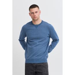 Rundhalspullover Blend "Pullover", Damen, Gr. 3XL, blau (copen blau), Strick, Obermaterial: 100% Polyester, unifarben, regular fit normal, Rundhals, Pullover Rundhalspullover, Kunstfaser