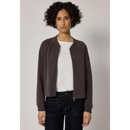 Cardigan Street One, Damen, Gr. 34, molten earth, Stoff, 46% Modal, 46% Polyester, 8% Elasthan, unifarben, normal normal, Rundhals, B&uuml;ndchen, Strickjacken, aus elastischem Materialmix