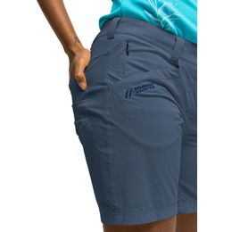 Funktionsshorts Maier Sports "Lulaka Shorts", Damen, Gr. 42, Normalgr&ouml;&szlig;en, blau (jeansblau), 90% Polyamid, 10% Elasthan, Hosen, Damen Shorts, kurze Wanderhose, Outdoorhose mit 4 Taschen, Regular Fit
