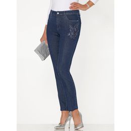 Bequeme Jeans Classic Basics, Damen, Gr. 54, Normalgr&ouml;&szlig;en, blau (dunkelblau), 81% Baumwolle, 17% Polyester, 2% Elasthan, unifarben, lang, Jeans