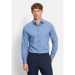 Businesshemd OLYMP "OLYMP Level Five, body fit, New York Kent", Herren, Gr. 38, Normaler Arm, blau (n&uuml;rnberger blau), 100% Baumwolle, Hemden