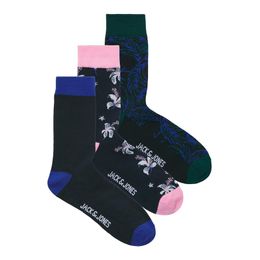 Jack & Jones Jack & Jones Socks 'JACTODD FLOWER' male Blue size One Size
