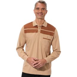 Herren Poloshirt camel-cognac, Gr&ouml;&szlig;e 44/46
