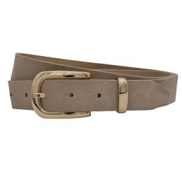 Lederg&uuml;rtel AnnaMatoni "AnnaMatoni Damen Lederg&uuml;rtel in hochwertigem Velour Leder 3cm", Damen, Gr. TW85 - 100cm Gesamtl&auml;nge, beige 120, 100% Leder, G&uuml;rtel Lederg&uuml;rtel