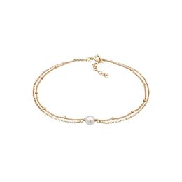 Elli Fu&szlig;schmuck Damen Gr&ouml;&szlig;e 22 gold / wei&szlig;