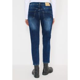 Slim-fit-Jeans Cecil, Damen, Gr. 26, L&auml;nge 28, mid blau wash, Jeans, 78% Baumwolle, 20% Polyester, 2% Elasthan, unifarben, lang, Jeans Slim-fit-Jeans, Middle Waist