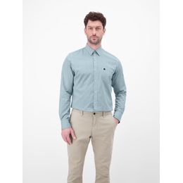 Langarmhemd Lerros, Herren, Gr. L, N-Gr, ice blau, Web, Obermaterial: 100% Baumwolle, gemustert, regular fit h&uuml;ftbedeckend, Rundhals, Hemden, mit Minimal-Print