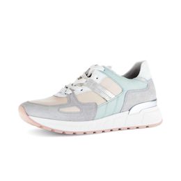 Sneaker Gabor "Sneaker low Materialmix Leder", Damen, Gr. 40,5, multicolour, Schuhe Sneaker