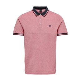 Only & Sons Only & Sons Poloshirt 'ONSFletcher' Herren Gr&ouml;&szlig;e L dunkelblau / rotmeliert / wei&szlig;
