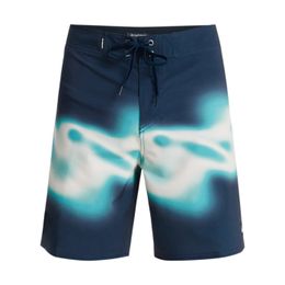 Boardshorts Quiksilver "Surfsilk Straight 18", Herren, Gr. 34L, schwarz navy thermo stripe, Obermaterial: 88% Polyester, 12% Elasthan;, Hosen