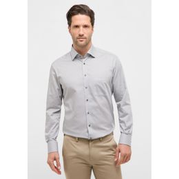 Langarmhemd Eterna "MODERN FIT", Herren, Gr. 39, Normalgr&ouml;&szlig;en, blau, Twill, 100% Baumwolle, tailliert, Manschette, Hemden, NON IRON (b&uuml;gelfrei)