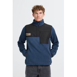 Cardigan Blend "BHMasi", Herren, Gr. XXL, marineblaus, Fleece, 100% Polyester, normal normal, hoch geschlossener Ausschnitt, elastischer Bund, Strickjacken, Modische Troyer-Fleecepullover mit Rei&szlig;verschluss