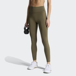 Trainingstights adidas Performance "OPT 1/1 L", Damen, Gr. M, N-Gr, olive strata, Hosen