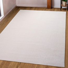 Teppich my home "Pieter" Gr. 1, beige (cream), B:60cm H:9mm L:90cm, Kunstfaser, Teppiche, Teppich, mit besonders weichem Flor, Kurzflor, Design-Teppich, Melange-Effekt