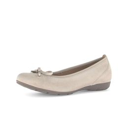 Gabor Damen Ballerina "Sportliche Ballerina Rauleder", Gr. 37beige, Schuhe