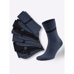 Socken Mustang, Damen, Gr. 1/39, blau (blau, sortiert), 73% Baumwolle, 23% Polyester, 2% Elasthan, 2% Polyamid, 55% Baumwolle, 41% Polyester, 2% Elasthan, 2% Polyamid, Socken Socken