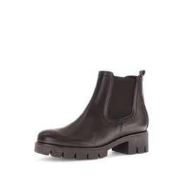 Chelseaboots Gabor "Chelsea Boot Glattleder", Damen, Gr. 38, braun, Schuhe Chelseaboots