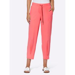 Jerseyhose Heine, Damen, Gr. 38, Normalgr&ouml;&szlig;en, orange (koralle), 80% Polyamid, 20% Elasthan, unifarben, Hosen Jerseyhose