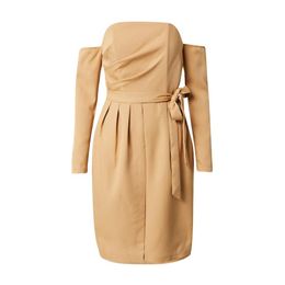 Chi Chi London Kleid 'Bardot' Damen Gr&ouml;&szlig;e 36 hellbraun Winterkleid