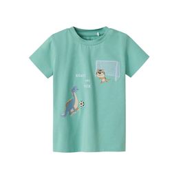 name it T-Shirt 'NBMDOMUS' Gr&ouml;&szlig;e 62 beige / opal / hellblau / gr&uuml;n