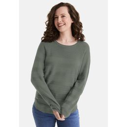Strickpullover STOOKER WOMEN "CARINA Strickpullover", Damen, Gr. 44/46, gr&uuml;n (ivy gr&uuml;n), Jersey, 50% Baumwolle, 50% Polyacryl, slim fit, Rundhals, Pullover Strickpullover, Strick-Pullover Rundhals f&uuml;r Damen