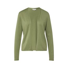 Cardigan s.Oliver, Damen, Gr. 42, khaki, Feinstrick, Obermaterial: 50% Baumwolle, 50% Viskose, unifarben, tailliert h&uuml;ftbedeckend, V-Ausschnitt, Strickjacken, ohne Verschluss und mit V-Ausschnitt