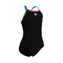 Badeanzug arena "GIRL'S arena SWIMSUIT LIGHT DROP SOLID f&uuml;r M&auml;dchen", M&auml;dchen, Gr. 152 (146), N-Gr, schwarz, eyeblush, shocking pink, Obermaterial: 82% Polyester, 18% Elasthan, Badeanz&uuml;ge Badeanzug