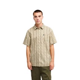 Quiksilver Herren Kurzarmhemd "Apero Classic"bone wei&szlig; small geo 32, Gr. XXL, Obermaterial: 100% Baumwolle;, Hemden