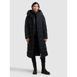 Steppmantel Khujo "TAMKE 2IN1 (EINSATZ HERAUSNEHMBAR)", Damen, Gr. L, port blau, 100% Polyester, unifarben, eingesetzt elastischer Bund mit Windstopper, M&auml;ntel Steppmantel