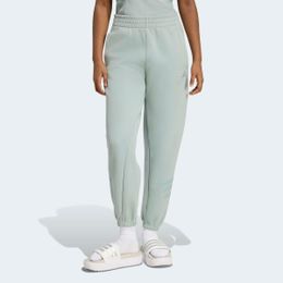 Sporthose adidas Sportswear "W FI 3S REG PT", Damen, Gr. L, N-Gr, wonder sage, Obermaterial: 67% Polyester, 33% Baumwolle, Hosen Sporthose