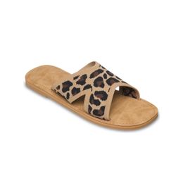 Sandale Roxy "Andreya Leo", Damen, Gr. 9(40), leopard print, Obermaterial:Obermaterial: 100% Polyester, Futter: 100% Polyester, Laufsohle: 100% TPR;, Schuhe Sandale