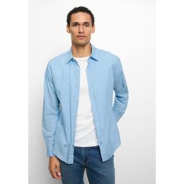 Langarmhemd OLYMP "OLYMP Casual, regular fit, Kent", Herren, Gr. 3XL, Normaler Arm, bleu, 100% Baumwolle, Hemden