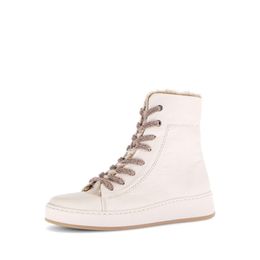 Sneaker Gabor "Sneaker high Materialmix Leder/Lederimitat", Damen, Gr. 40,5, creme, Schuhe Sneaker