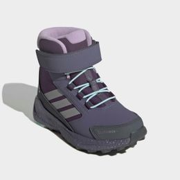 Wanderschuh adidas terrex "TRAILMAKER 2 HIGH CLIMAWARM+ KINDER", Kinder, Gr. 38, aurora plum, matte silber, semi flash aqua, Synthetik, Textil, Schuhe Wanderschuh, f&uuml;r Kinder & Jugendliche