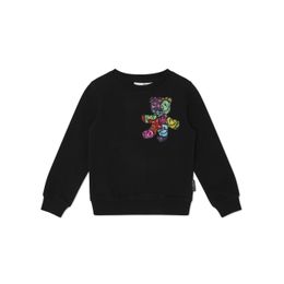 Sweatshirt Philipp Plein "Smile Verziert", M&auml;dchen, Gr. 10, 02, schwarz, Obermaterial: 5% Elasthan, 95% Baumwolle, Sweatshirts Sweatshirt
