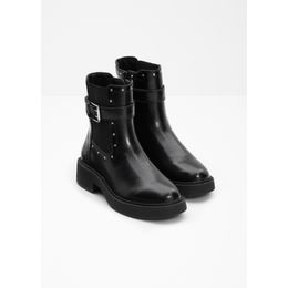 bonprix Biker-Boots mit Schnalle, schwarz