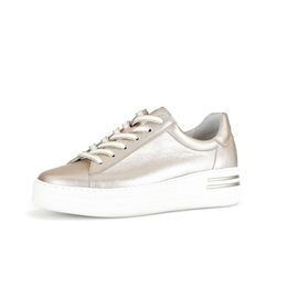 Gabor Damen Sneaker "Sneaker low Effektleder", Gr. 42,5gold, Schuhe