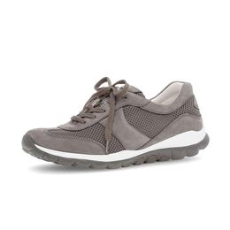 Gabor Damen Sneaker "Sneaker low Materialmix Leder/Lederimitat", Gr. 44grau, Schuhe