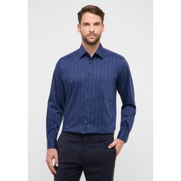 Langarmhemd Eterna "COMFORT FIT", Herren, Gr. 42, Normalgr&ouml;&szlig;en, dunkelblau, Twill, 100% Baumwolle, normal, Manschette, Hemden, NON IRON (b&uuml;gelfrei)